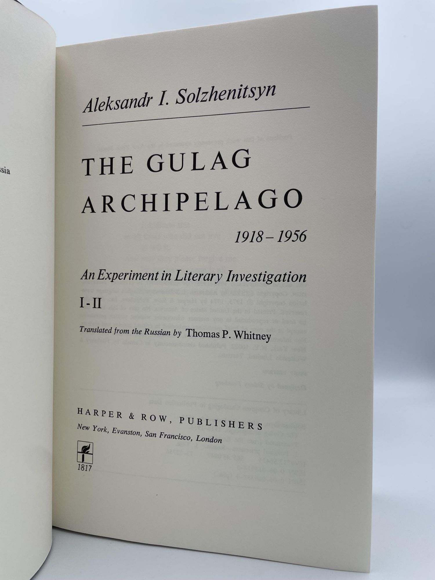 The Gulag Archipelago trilogy | Thomas P. Whitney Alexander I ...